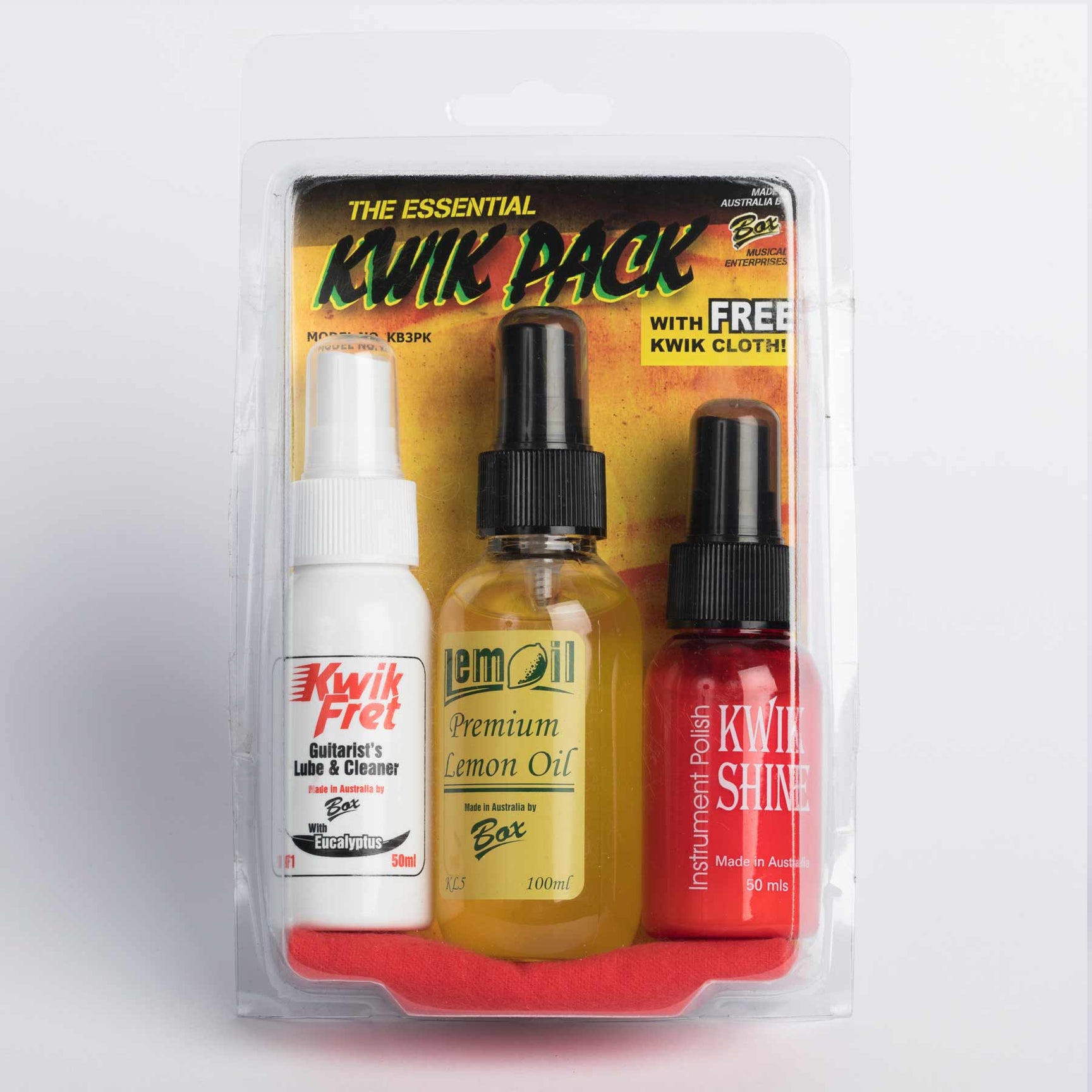 Lemon oil Guitar Lube & Cleaner by Stu Box Guitars 3 Pack Australian Made